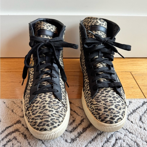 Puma | Shoes | Puma Leopard Print Hightop Sneakers | Poshmark